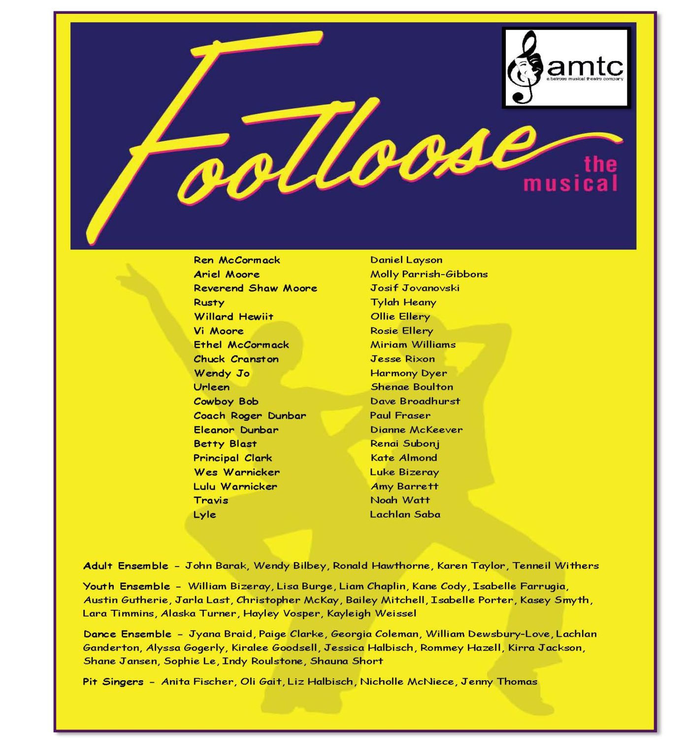 Footloose Cast Announcement – Albatross Musical Theatre Company